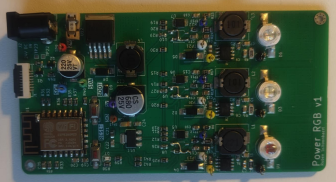 RGB power led - Ruben Schoonbaert | Electronics & ICT Project